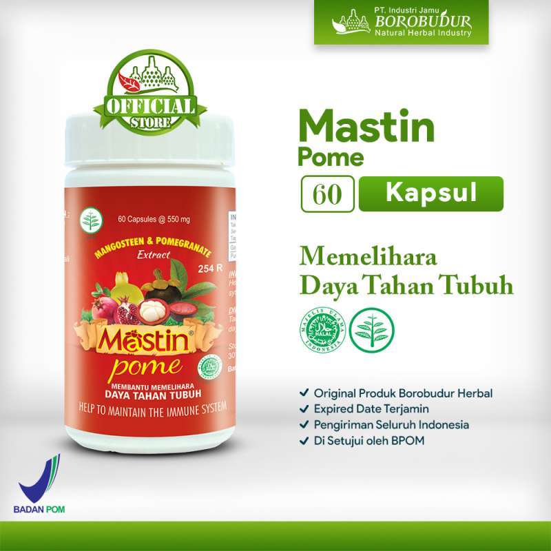 Promo Borobudur Herbal Mastin Pome Suplemen Kesehatan [60 Kapsul ...