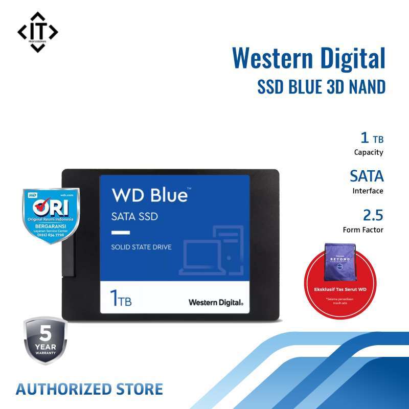 Jual Wd Ssd Blue 3d Nand 1 Tb - Wds100t2b0a Di Seller Ast Official ...