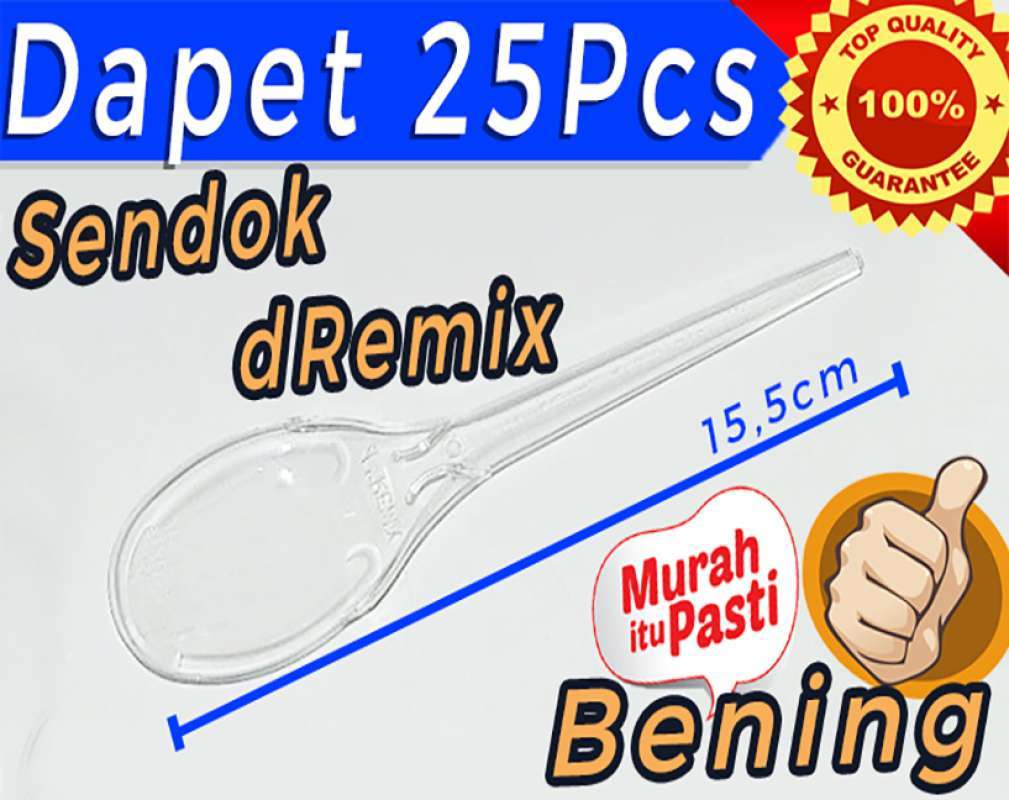 Jual Sendok makan bening plastik dRemix ekonomis per 25pcs di Seller ...