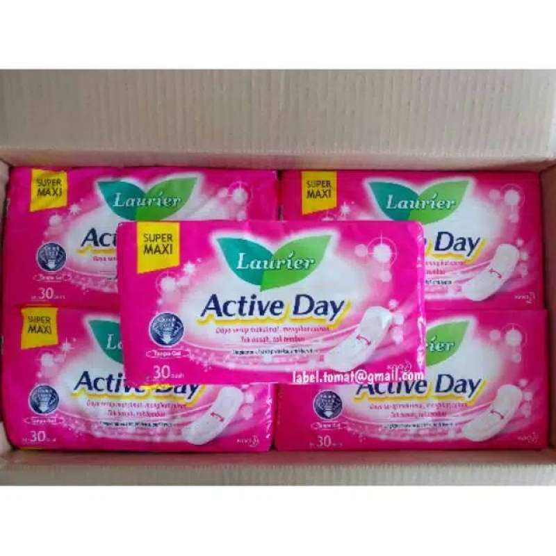Jual Laurier Active Day Super Maxi Isi 30 S Besar Non Wing - Tanpa ...