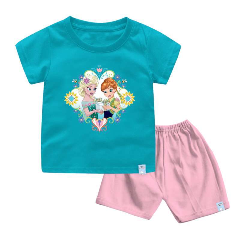 Promo Setelan Anak N&F Gambar Anna Elsa Untuk Anak Perempuan Usia 2-8 ...