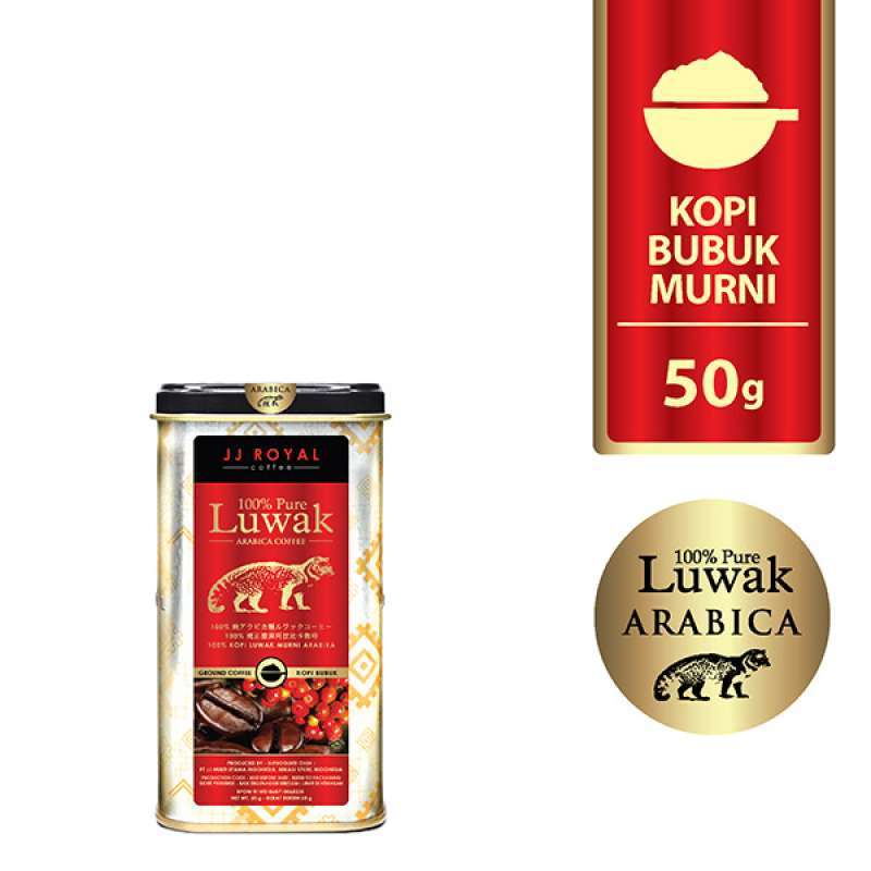 Jual JJ Royal 100% Pure Luwak Arabica Ground Tin Kopi [50 g] di Seller ...