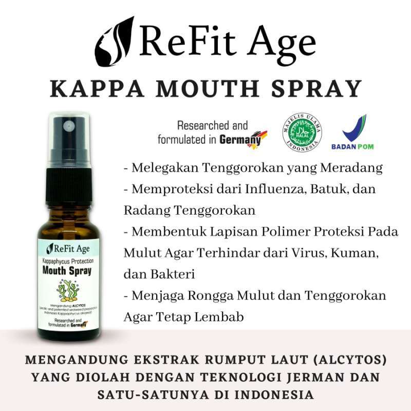 Promo KAPPA Mouth Spray, Semprotan proteksi Mulut, Anti Septik,Pelembab ...