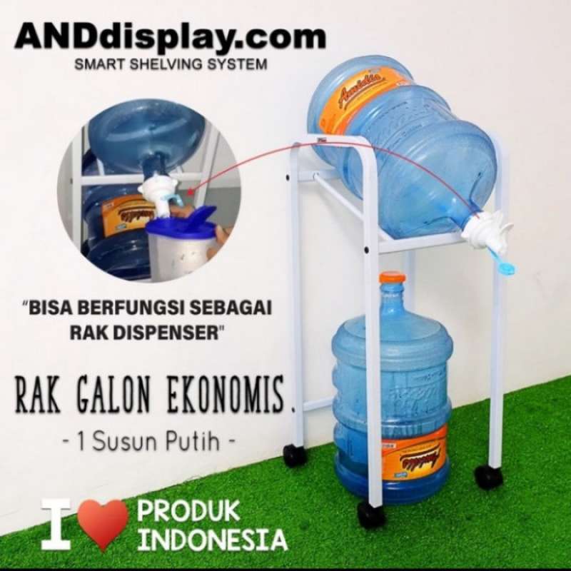 Jual RAK GALON AIR EKONOMIS 1 SUSUN-RAK GALON-PUTIH di Seller Fidda ...