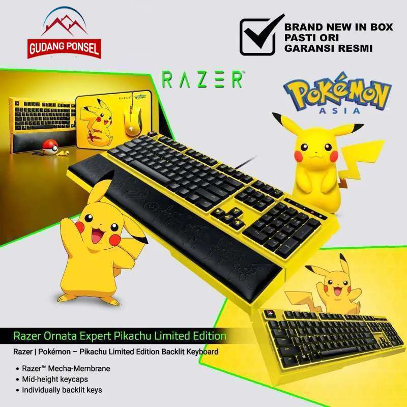 Jual Razer Keyboard Pikachu LE - Gaming Keyboard - Kuning di Seller ...