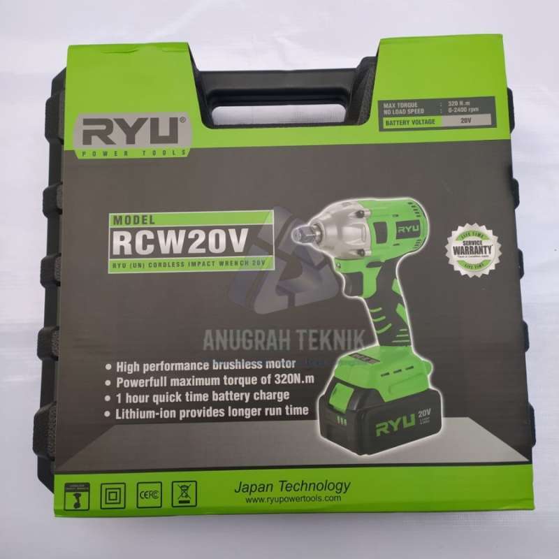 Jual Mesin Cordless Impact Wrench Brushless Mesin Buka Baut Ryu Rcw 20v ...