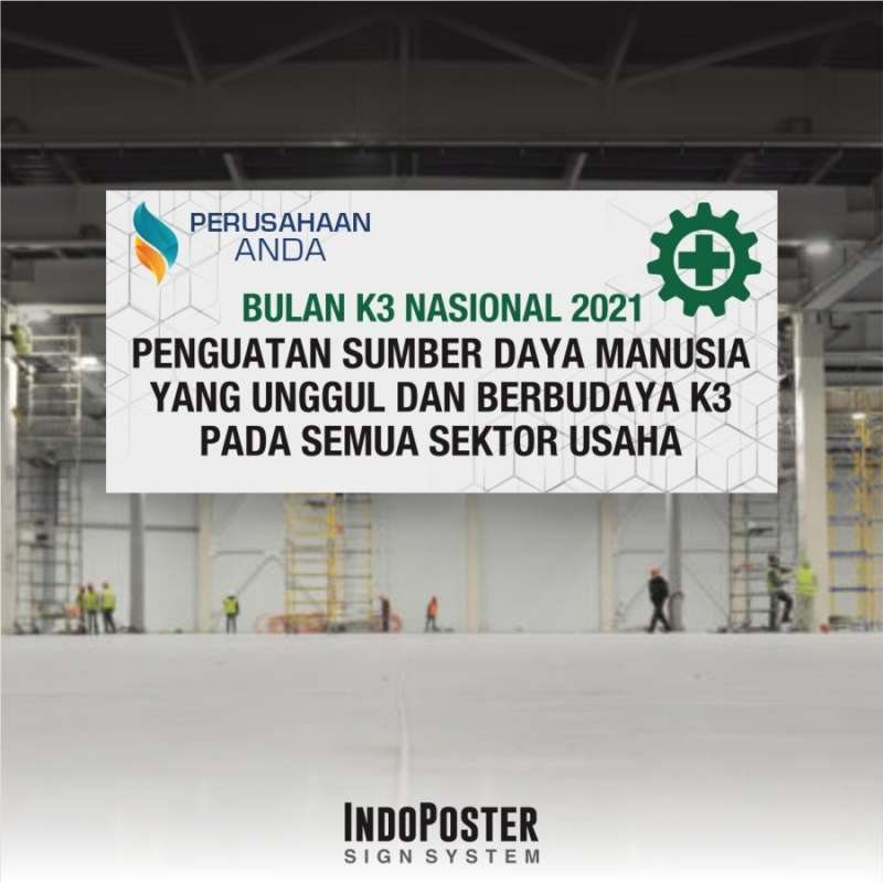 Jual Spanduk Banner Keselamatan Dan Kesehatan Kerja Tema Bulan K3 2021 ...