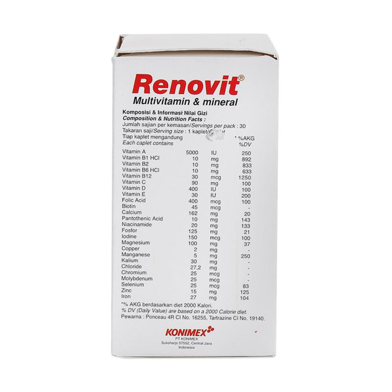 Jual Renovit Multivitamin & Mineral [30 Caps] Di Seller Watsons ...