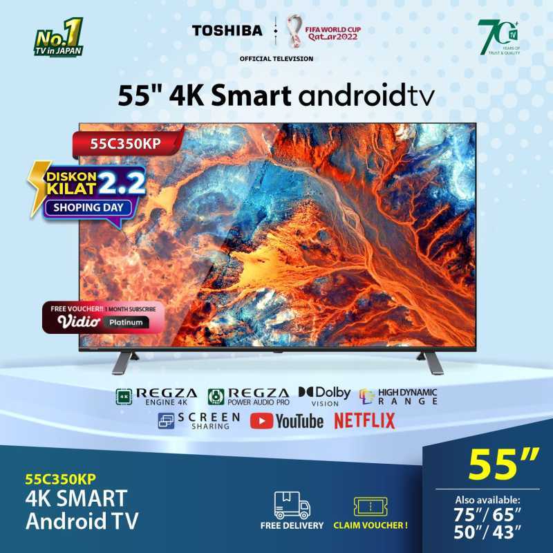 Jual Toshiba LED TV - 4K Smart Android 55 - 55C350KP - Free Bracket [JABODETABEK] di Seller ...