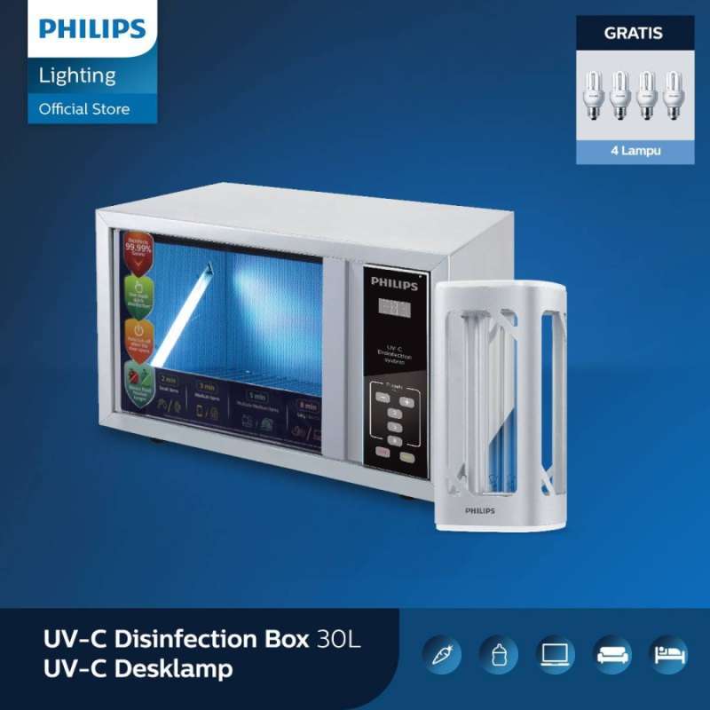 Jual Philips UVC Disinfection Box 30L + UVC Desk Lamp (JABODETABEK) di Seller Philips Lighting ...