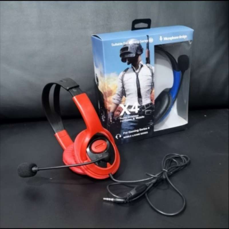 Jual headphone headset GAMING X4 pubG Mobile legend Volume for game ...