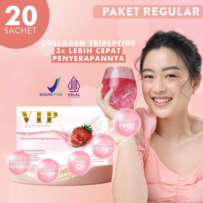 Promo Fs Vip Collagen Drink - 1box - 20s - Suplemen Pemutih Kulit Bpom ...