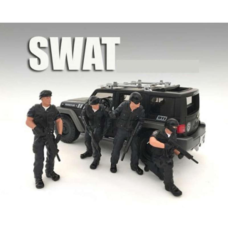 Jual SWAT Team 4 Piece Figure Set For 1:24 Scale Models by American ...
