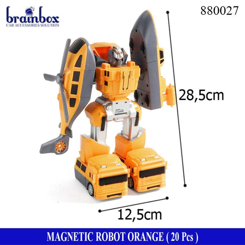 Jual Magnetic Robot Orange Mainan Anak Mobil Robot Magnet Di Seller ...