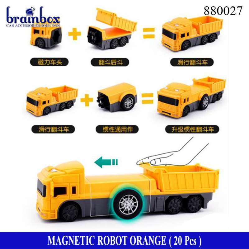 Jual Magnetic Robot Orange Mainan Anak Mobil Robot Magnet Di Seller ...