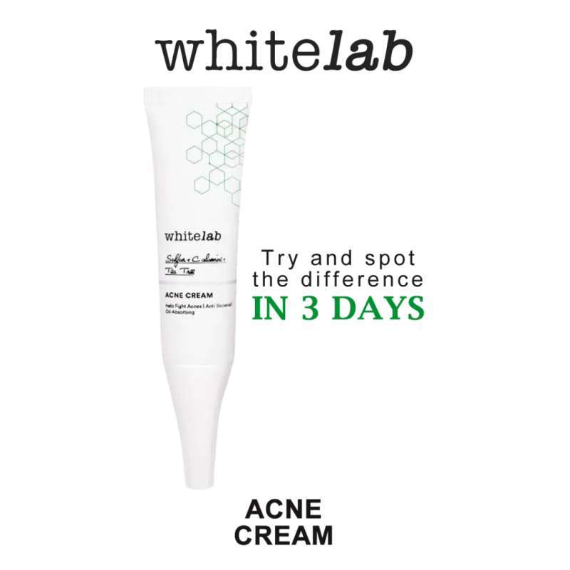 Jual WHITELAB ACNE CREAM JERAWAT KRIM KREM WHITE LAB CELAMINE TEA TREE ...