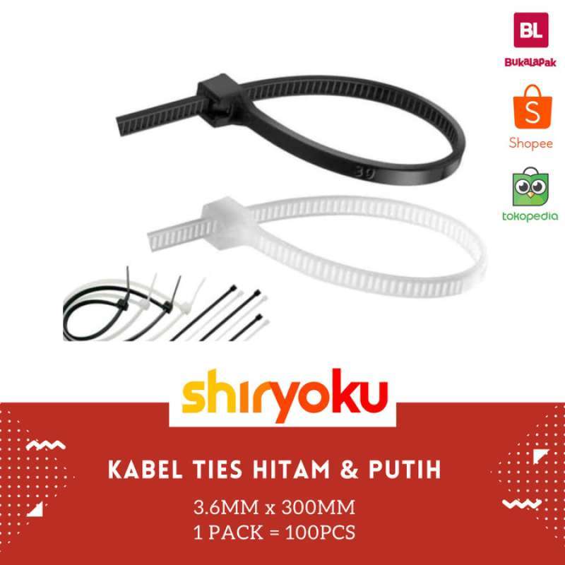 Jual KABEL TIES 30 CM 3.6 X 300MM CABLE TIE VISALUX TIS KABEL NYLON ...
