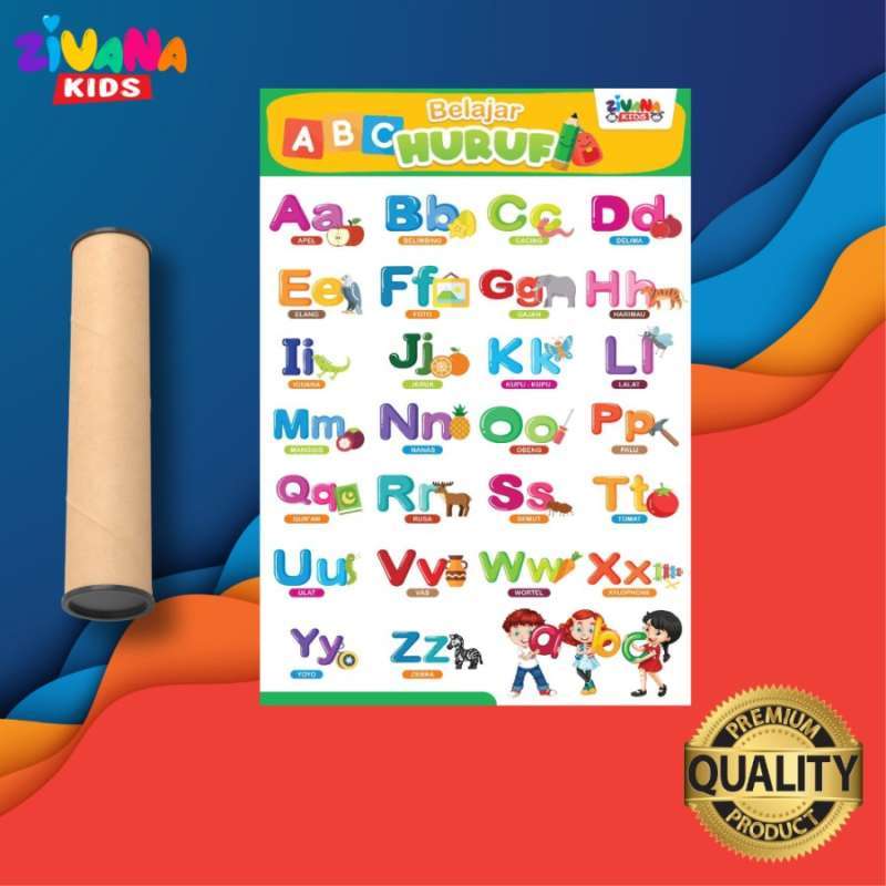 Jual POSTER EDUKASI ANAK MENGENAL HURUF - ALFABET - ALPHABET di Seller ...