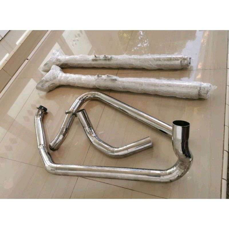 Jual Knalpot Fishtail ChicanDouble Kanan Kiri Full System For Harley ...