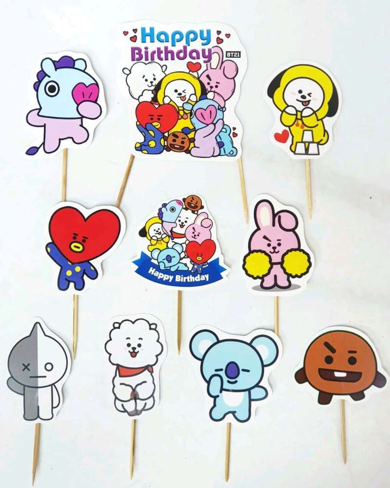 Jual Bt 21 Birthday Cake Topper 1 Set Di Seller Sizzles Sweet Corner