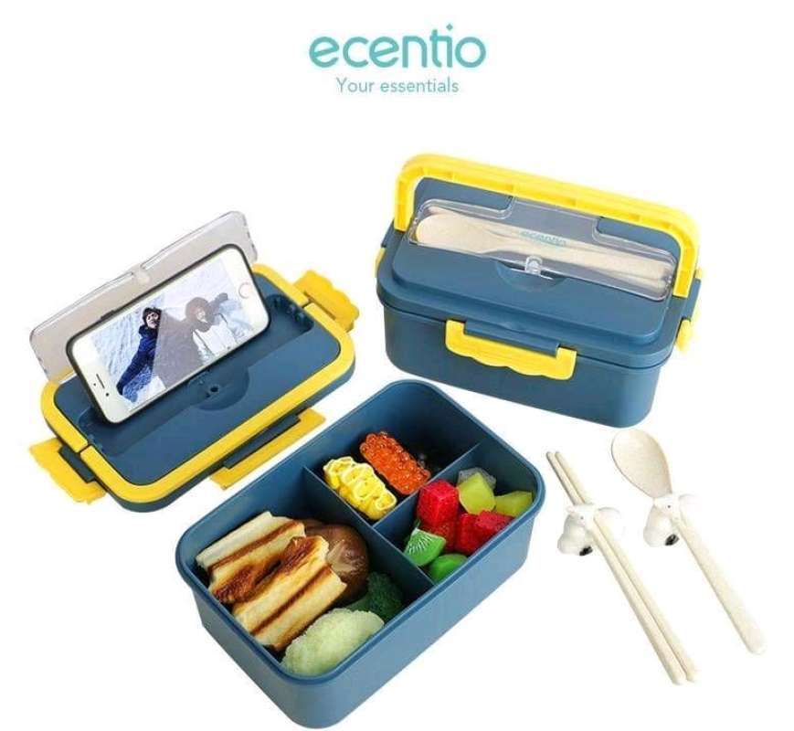 Jual Ecentio Three Compartment Portable Lunch Box di Seller Dafzan ...