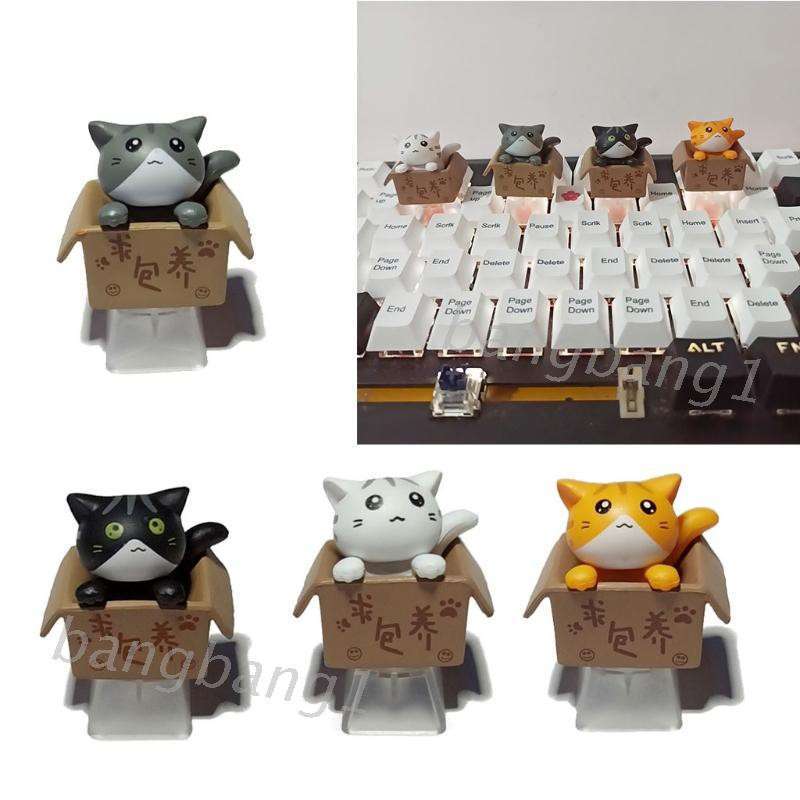 Jual Custom Cartoon Anime Cat Keycap Bottom Backlit Keycaps Gift ...
