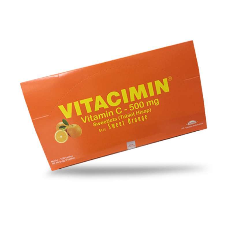 Jual VITACIMIN 1 BOX 100 TABLET HISAP 50 STRIP RASA ORANGE JERUK ...