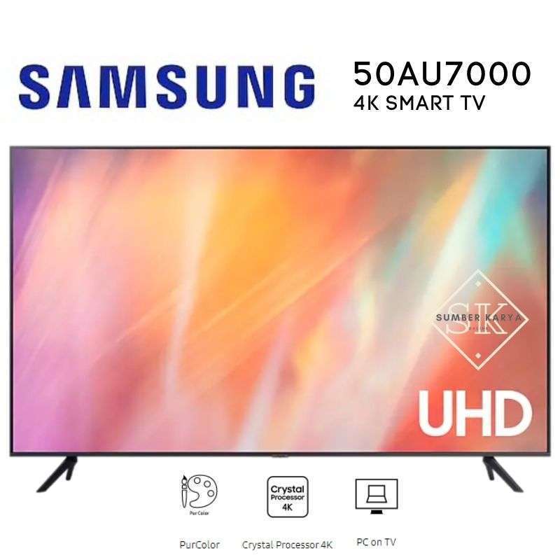 Promo SAMSUNG LED TV 50AU7000 4K UHD SMART TV 50 Inch UA50AU7000KXXD [GARANSI RESMI] Diskon 12% ...