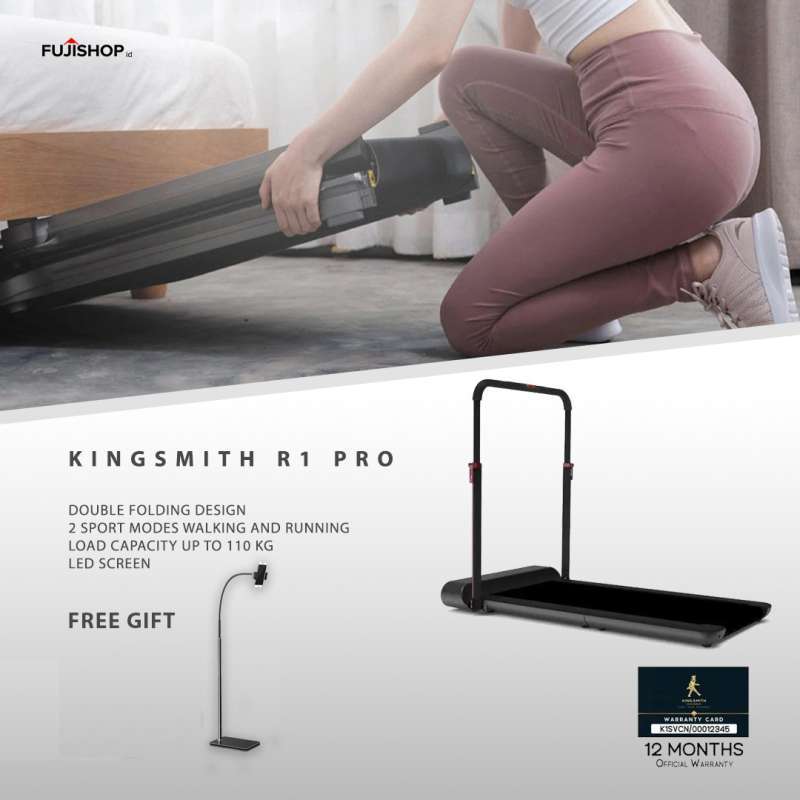 Jual Kingsmith WalkingPad R1 PRO 2 in 1 Treadmill Black Red Edition ...