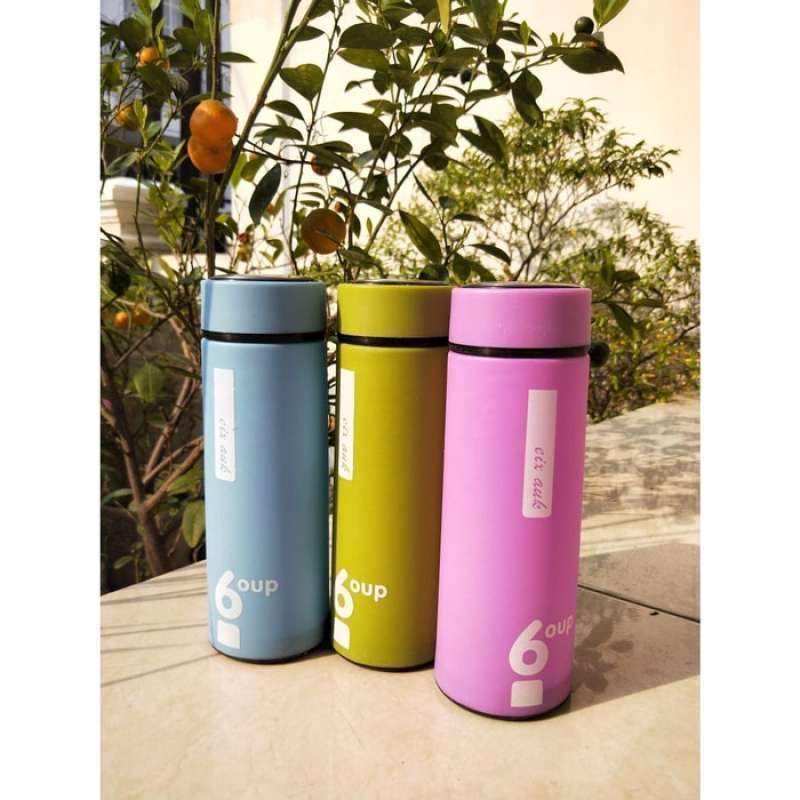 Jual Multihomeware Botol Minum Kaca Six Oup 450ml / Beling cover ...