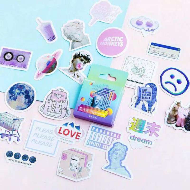 Jual sticker scrapbook - stiker kertas sticker diary stiker buku hiasan ...