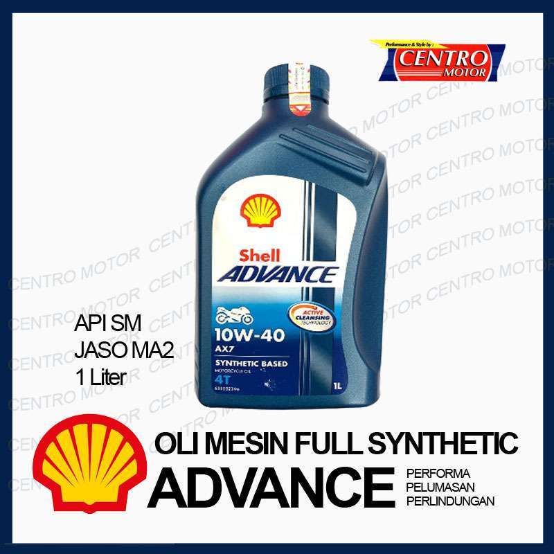 Jual Shell Advance AX7 Sae 10/40 4T 1 Liter (Dijamin Asli) OLI MESIN ...