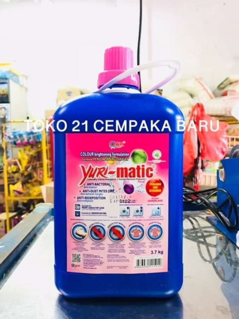 Jual Yuri Matic Cair Colour Floral 3,7kg | Detergent Liquid 3.7 3,7 Kg ...