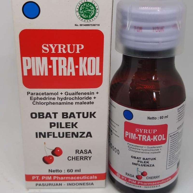 Jual Original Pimtrakol Sirup 60 ml Cherry Obat Batuk Pilek Influenza ...