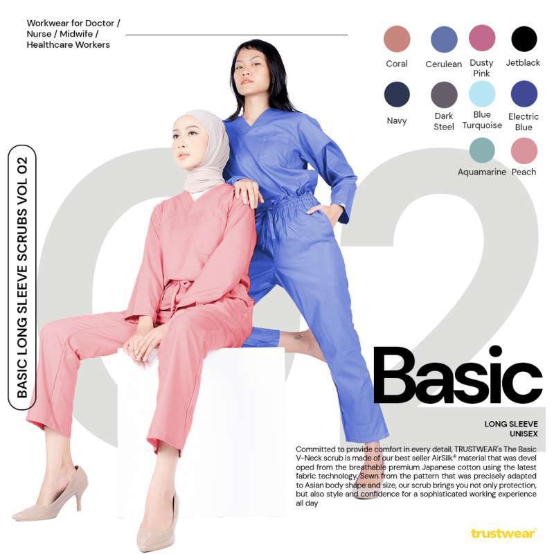 Jual Doctor’s Scrub / Set Baju Celana Jaga OKA OK Perawat/Dokter Lengan ...