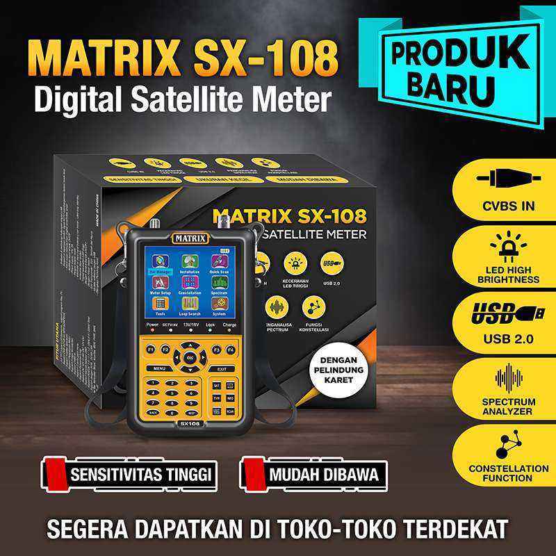Jual Digital Satellite Finder Meter Matrix Sx-108 Layar Monitor Tv Mini ...