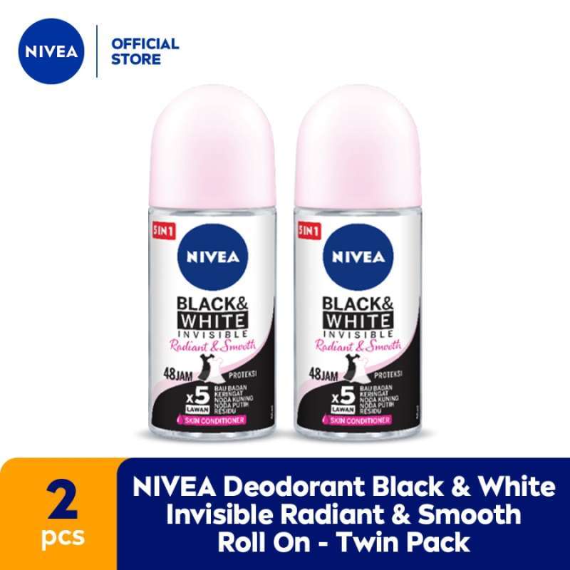 Promo [last Chance] - Nivea Personal Care Deo B&w Radiant & Smooth Roll ...