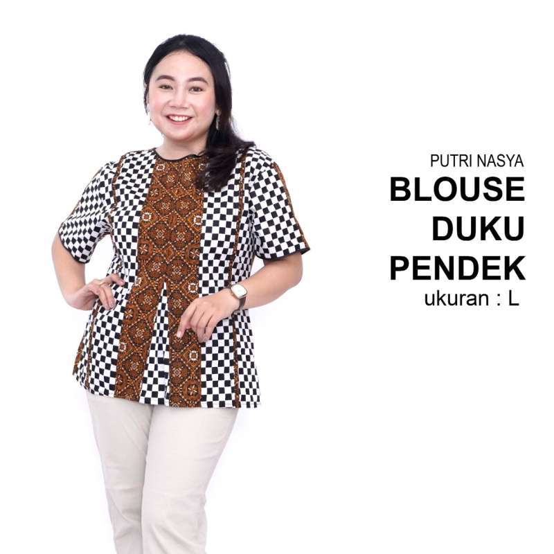 Promo Blouse Big Size Wanita Atasan Batik Lengkap S M L Xl 2l 3l 4l 5l