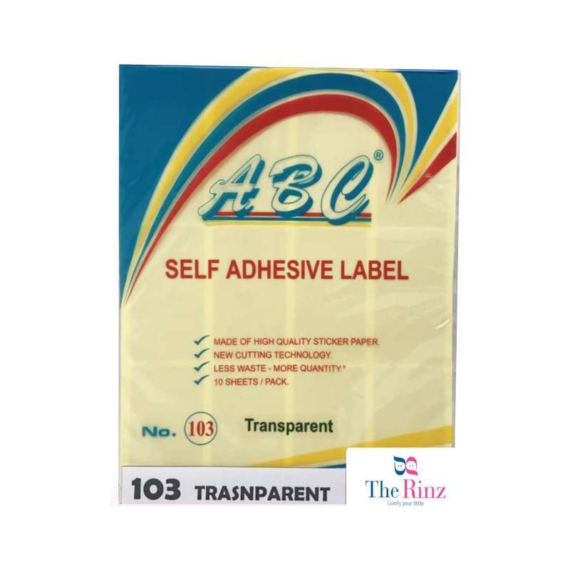 Jual Stiker Label Abc No.103 Transparan (self Adhesive Label) / Label ...
