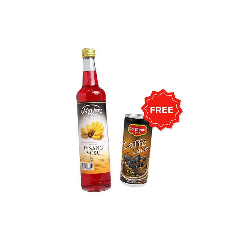 Jual Marjan Pisang Susu Sirup [460 mL] + Free Del Monte Coffee Drink ...