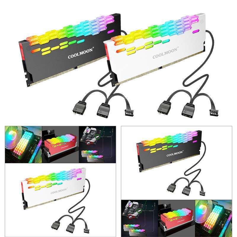 Promo 2x Heatsink Radiator ARGB Shell Heat Sink Spreader RAM Memory for ...