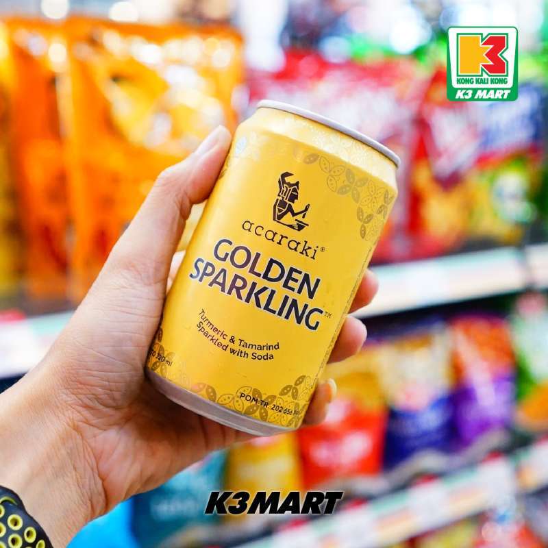 Jual Acaraki Golden Sparkling Kunyit Asam Soda 320ml Di Seller K3mart ...