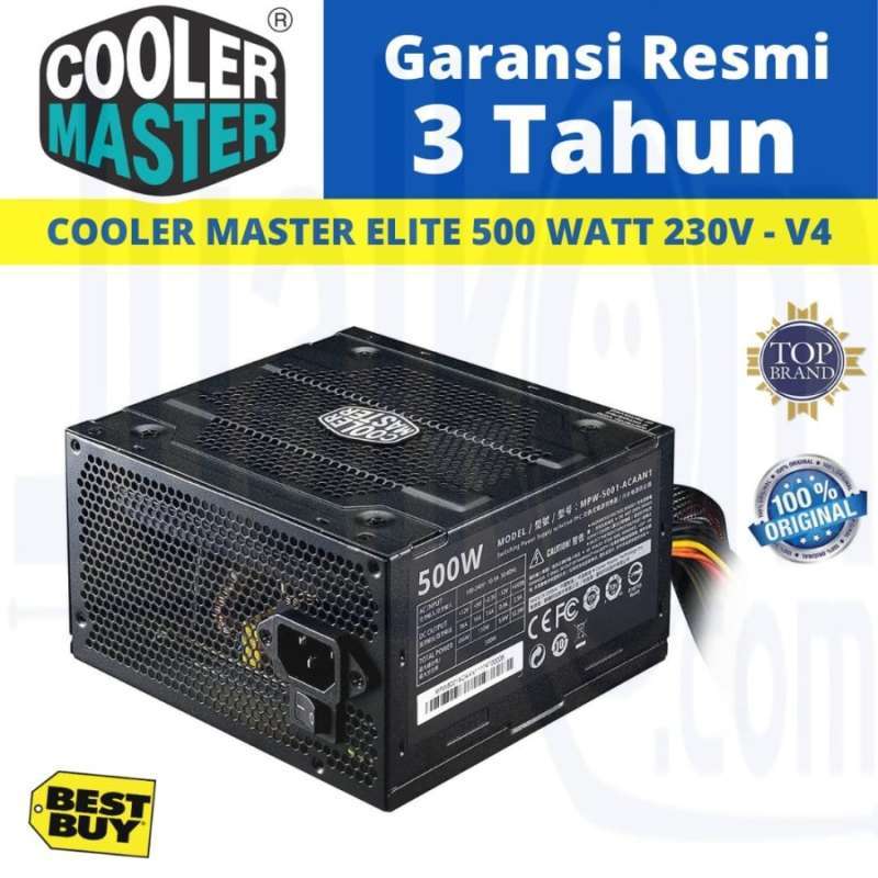 Promo Power supply Cooler Master ELITE 500 230V V4 500 Watt 80 Plus ...