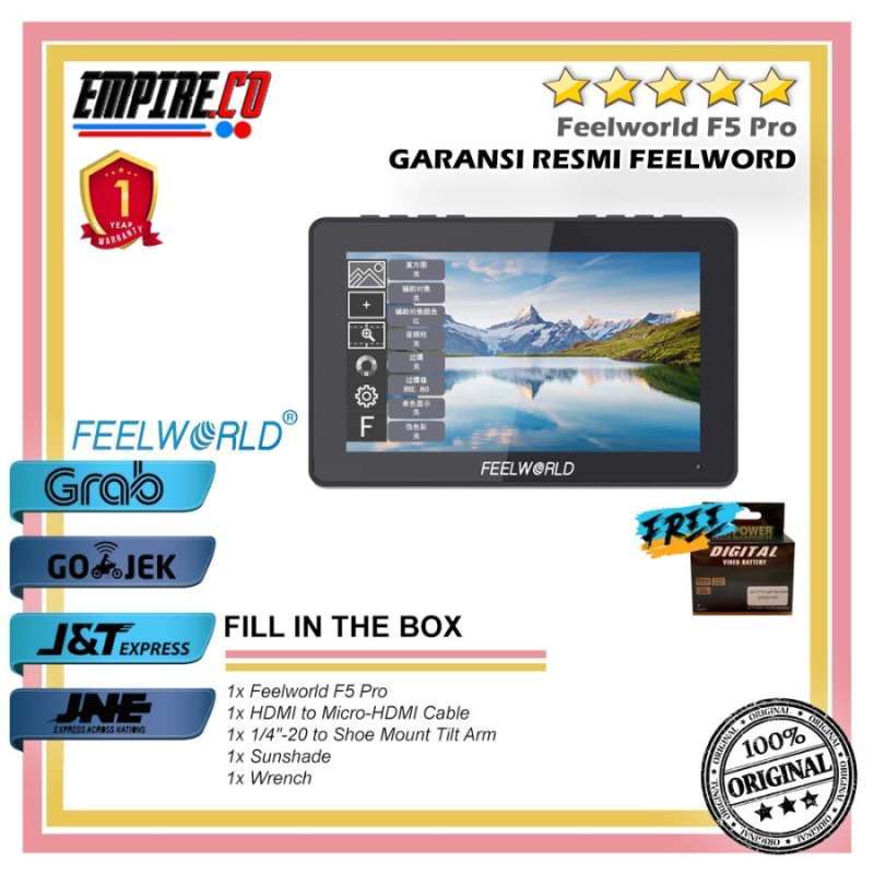 Jual Feelworld F5 Pro 5.5 DSLR Camera Field Monitor FHD1920x1080 4K ...