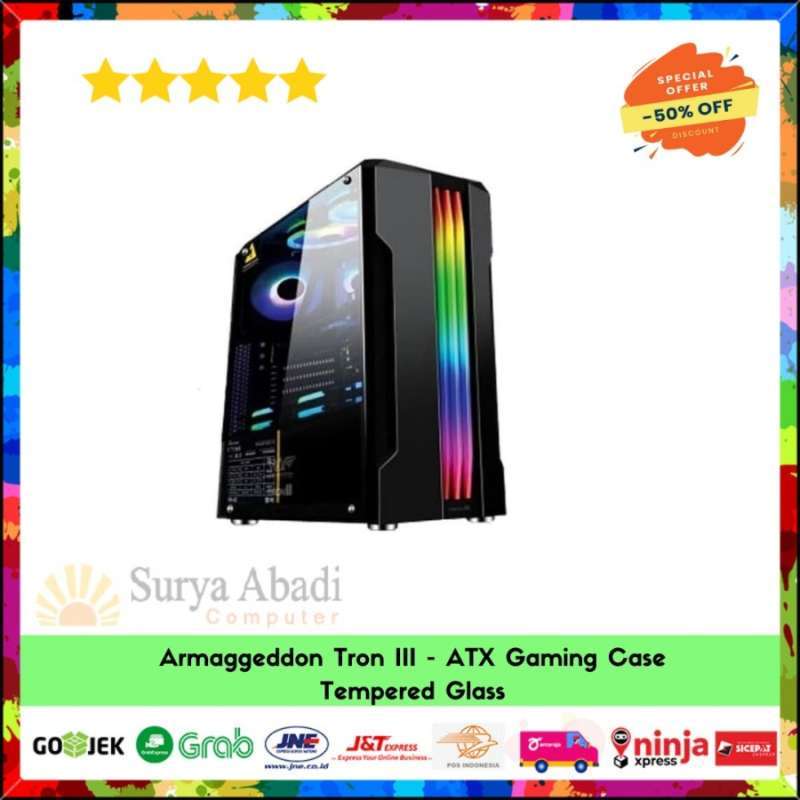 Jual Armaggeddon Tron III - ATX Gaming Case Tempered Glass di Seller ...