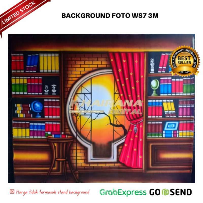 Jual Kain Background Backdrop Latar layar Studio Foto Ws7 jendela 3m di ...