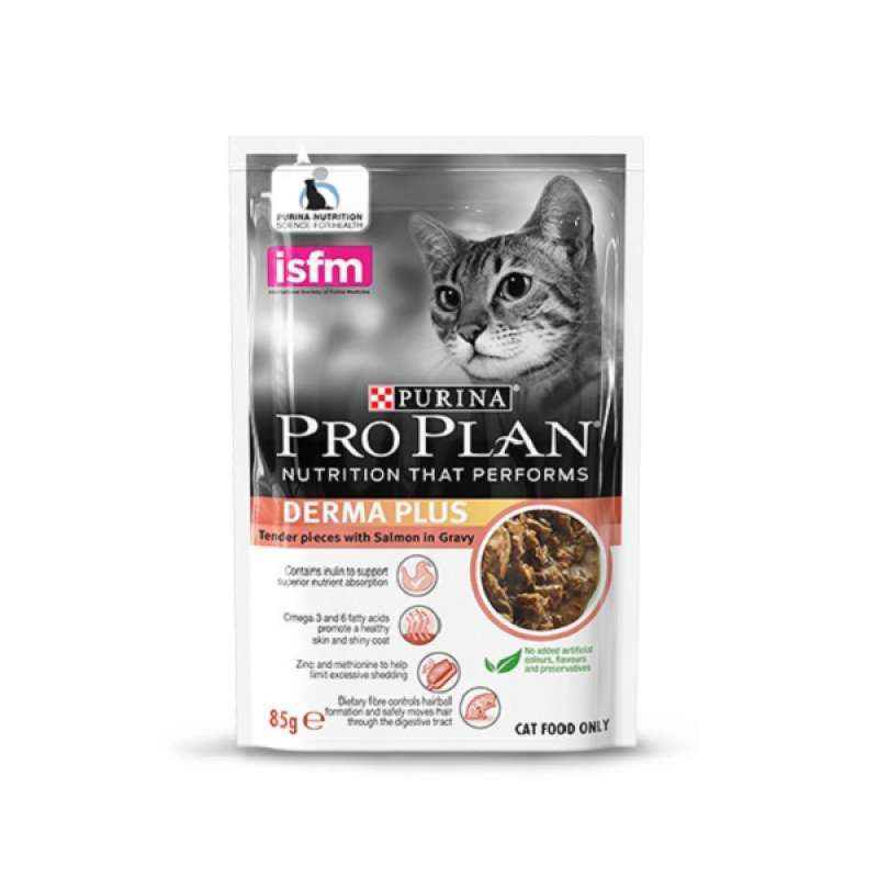 Jual Pro Plan Derma Plus Salmon Pouch 85 gr - Makanan Basah Nutrisi ...