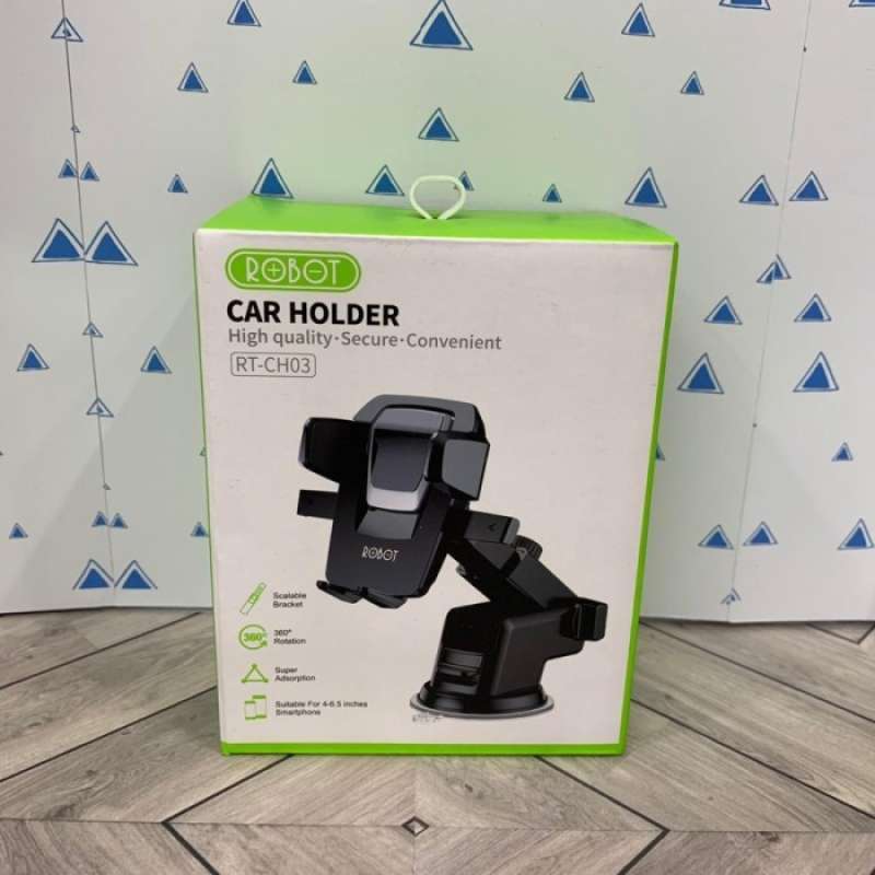 Promo ROBOT RT-CH03 360 Rotatable Car Stent Black Mount Holder Original ...