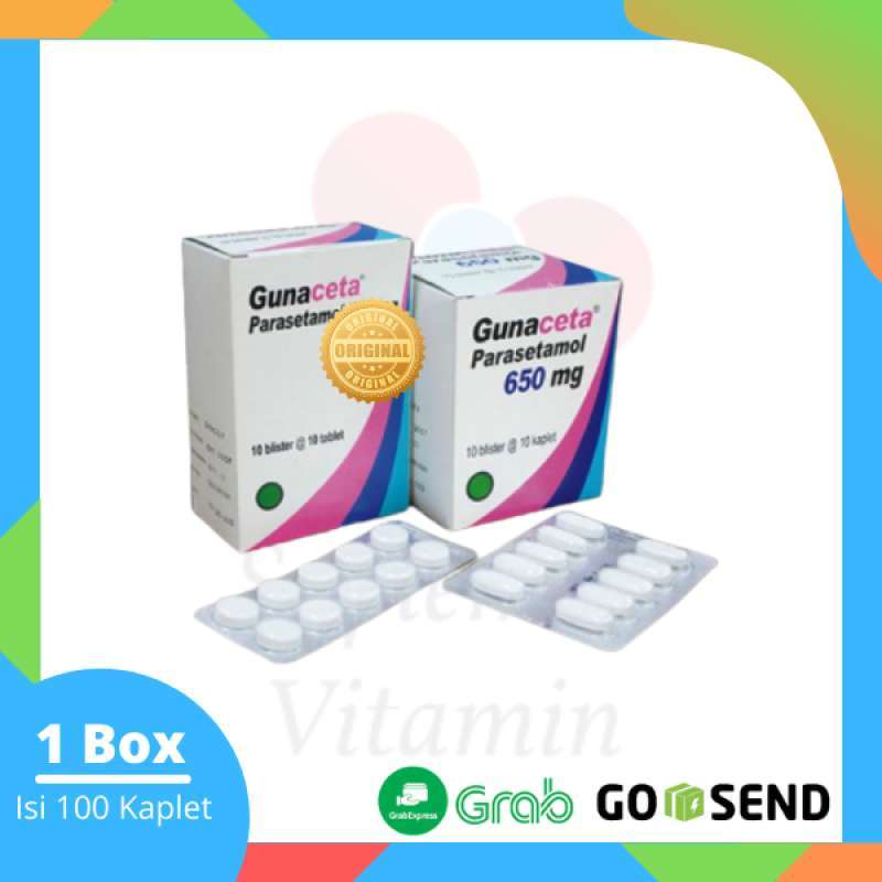 Promo Gunaceta Paracetamol 650mg - 100 Kaplet Diskon 18% di Seller ...