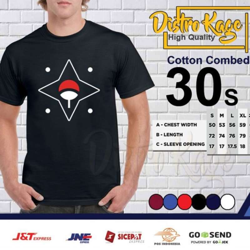 Jual Baju Kaos Pria Konoha Military Police Symbol Desain Simple Ukuran ...